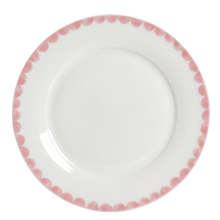 Scallop Design Dinner Plate 26cm - Pink - Bespoke Heritage Collection